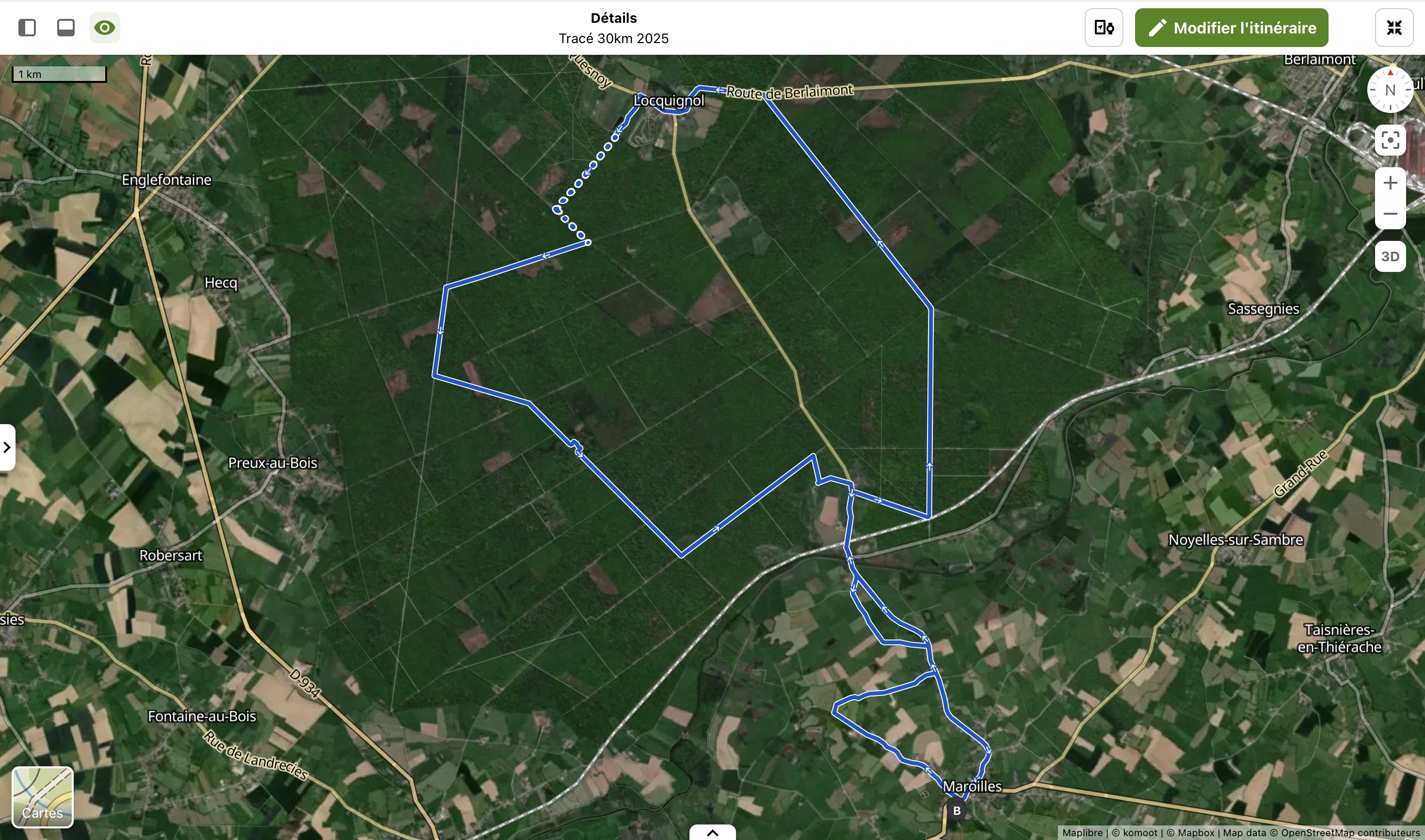 Parcours des randonnées